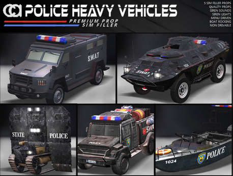 Second Life Marketplace - [CA] THE PREMIUM PROPS POLICE HEAVY VEHICLES